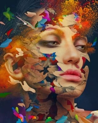 Colorful Woman Paint By Numbers - Numeral Paint Kit