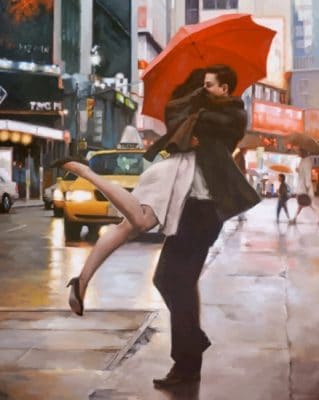 Couple Hugging Paint By Numbers - Numeral Paint Kit