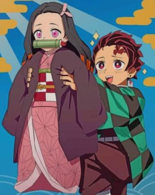 Tanjiro And Nezuko Paint By Numbers - Numeral Paint Kit