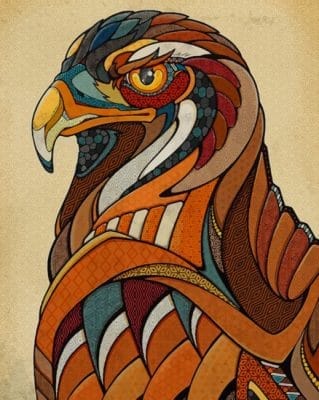 Eagle Bird Art Paint By Numbers - Numeral Paint Kit