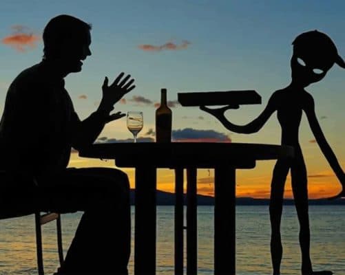 Human With An Alien NEW Paint By Numbers - Numeral Paint Kit