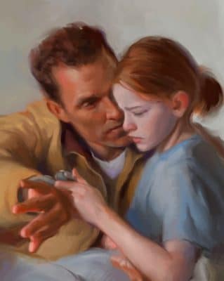 Interstellar Cooper And Murph Paint By Numbers - Numeral Paint Kit