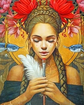 Artistic Woman Women Paint By Numbers - Numeral Paint Kit