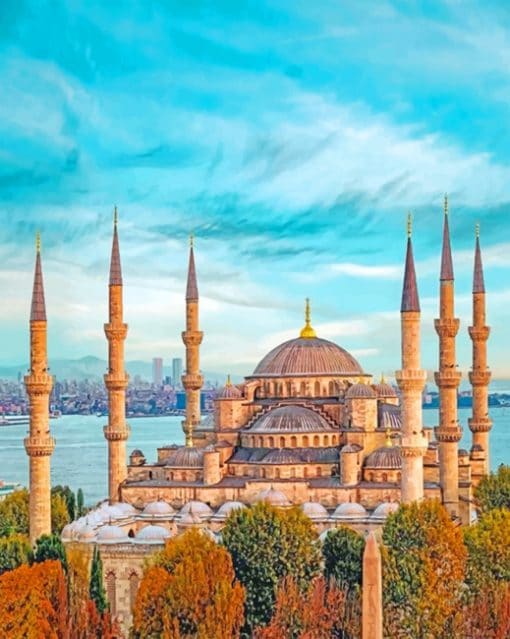 The Blue Mosque Paint By Numbers - Numeral Paint Kit