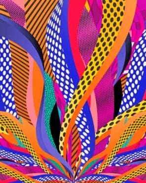 Colorful Abstract Paint By Numbers - Numeral Paint Kit