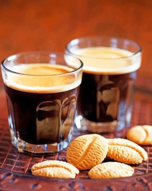 Coffee Cups Paint By Numbers - Numeral Paint Kit