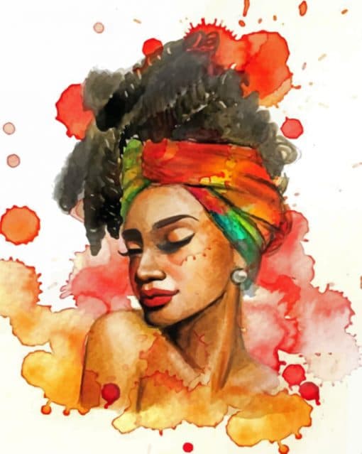 Aesthetic Colorful Girl Paint By Numbers - Numeral Paint Kit