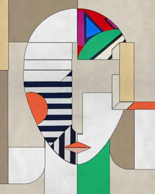 Abstract Face Paint By Numbers - Numeral Paint Kit