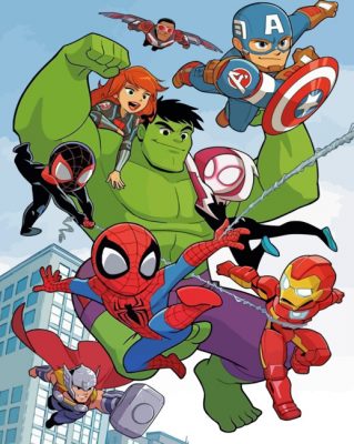 Marvel Superheroes Paint By Numbers - Numeral Paint Kit