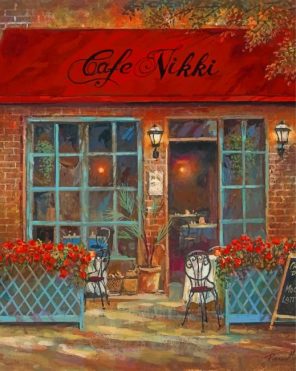 Coffee Shop Paint By Numbers - Numeral Paint Kit