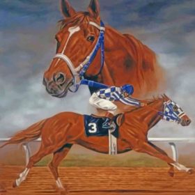 Horse Race Paint By Numbers - Numeral Paint Kit
