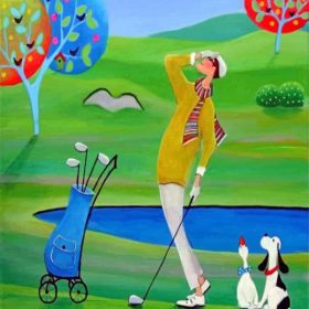 Golf Player - Paint By Number - Numeral Paint