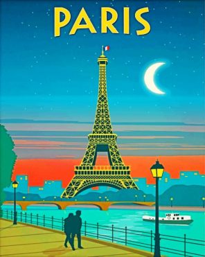 Paris France Paint By Numbers - Numeral Paint Kit