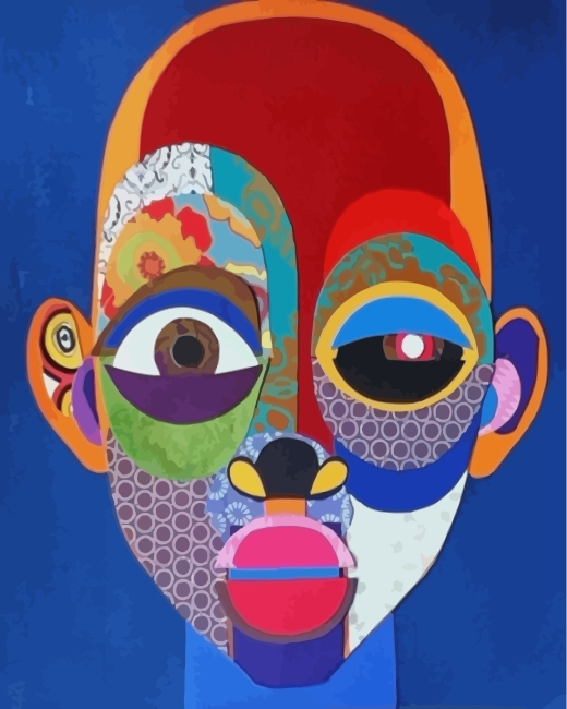 Abstract Face - Paint By Number - Numeral Paint
