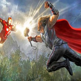 Thor Avengers Marvel Superhero - Paint By Numbers - Numeral Paint