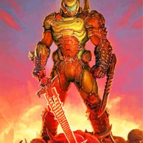 Doom Video Game - Paint By Number - Numeral Paint