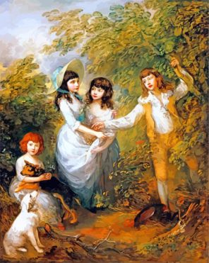 Gainsborough The Marsham Children Paint By Numbers - Numeral Paint Kit