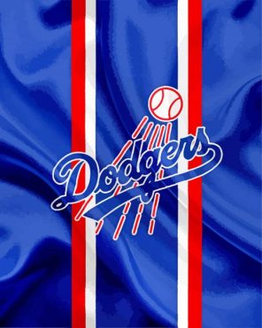 Dodgers Baseball Logo Paint By Numbers - Numeral Paint Kit