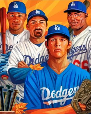 Dodgers Players Paint By Numbers - Numeral Paint Kit
