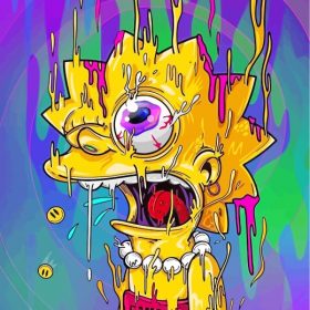 Bart Simpson Illustration Paint By Numbers - Numeral Paint Kit