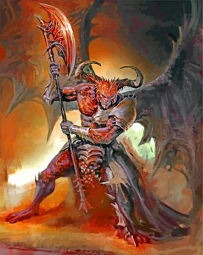 Aesthetic Demon Paint By Numbers - Numeral Paint Kit