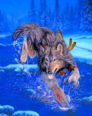 Native Werewolf Paint By Numbers - Numeral Paint Kit