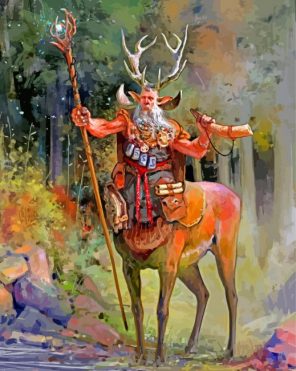 Old Centaur Druid Paint By Numbers - Numeral Paint Kit