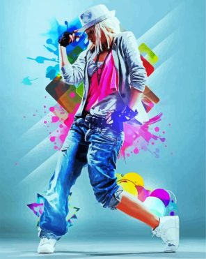 Hip Hop Dancer Paint By Numbers - Numeral Paint Kit