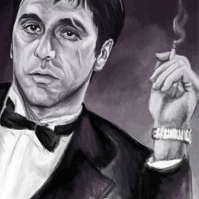 Scarface Illustration Paint By Numbers - Numeral Paint Kit