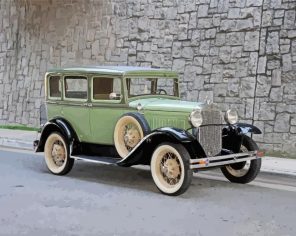 Green Ford Model A Paint By Numbers - Numeral Paint Kit