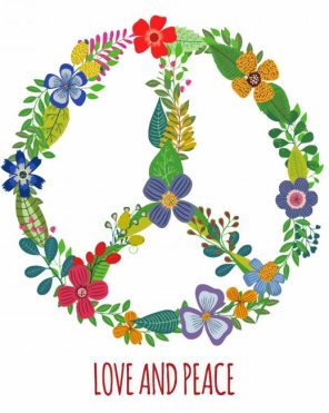 Flower Peace Paint By Numbers - Numeral Paint Kit