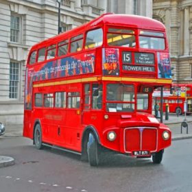 London Bus - Paint By Numbers - Numeral Paint