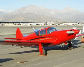 Red Swift Airplane Paint By Numbers - Numeral Paint Kit