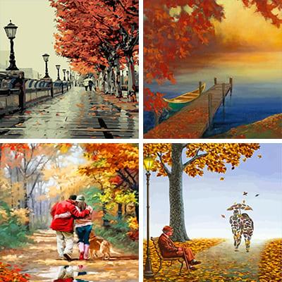 autumn - Paint by numbers - Numeral Paint