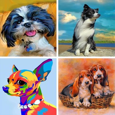 dogs - Paint by numbers - Numeral Paint
