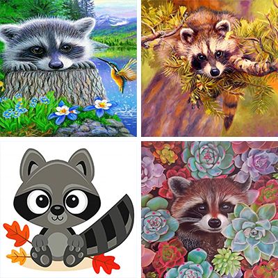 raccoon - Paint by numbers - Numeral Paint