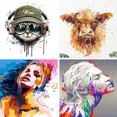 Splatter - Paint by numbers - Numeral Paint