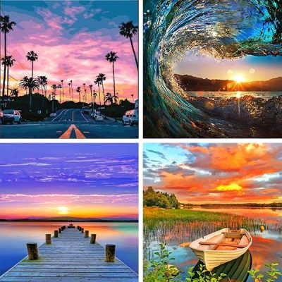 sunset - Paint by numbers - Numeral Paint