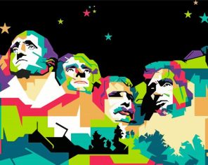 Mount Rushmore Paint By Numbers - Numeral Paint Kit