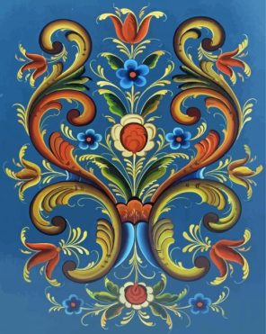 Rosemaling Paint By Numbers - Numeral Paint Kit