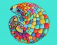 Cute Pangolin Paint By Numbers - Numeral Paint Kit