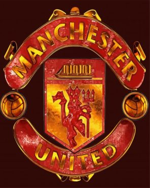 The Manchester United Logo Paint By Numbers - Numeral Paint Kit