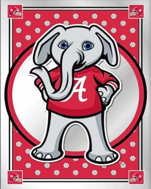 Alabama crimson Tide Big Al Paint By Numbers - Numeral Paint Kit