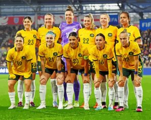 Matildas Australian Soccer Team Paint By Numbers - Numeral Paint Kit