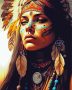 Native American Woman Paint By Numbers - Numeral Paint Kit