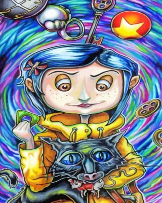 Aesthetic Coraline Art Paint By Numbers - Numeral Paint Kit