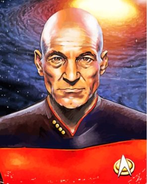 Captain Picard Art Paint By Numbers - Numeral Paint Kit