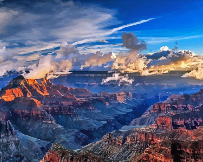 Grand Canyon North Rim Paint By Numbers - Numeral Paint Kit