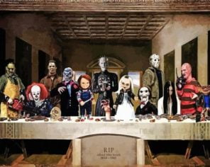 Horror Last Supper Paint By Numbers - Numeral Paint Kit