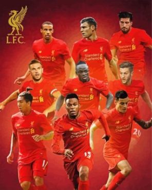 Liverpool FC Football Team Paint By Numbers - Numeral Paint Kit
